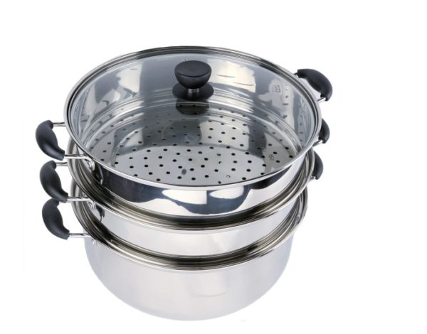 Stainless Steel 3 Layers Steamer Pot 36CM - San Seng Co Pte Ltd