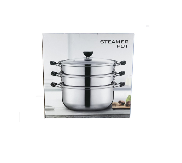 Stainless Steel 3 Layers Steamer Pot 36CM - San Seng Co Pte Ltd